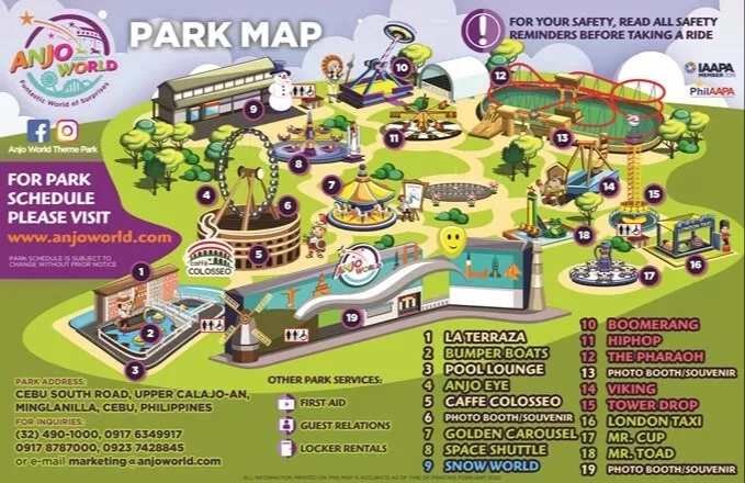 MAP & SCHEDULE | Anjo World Theme Park