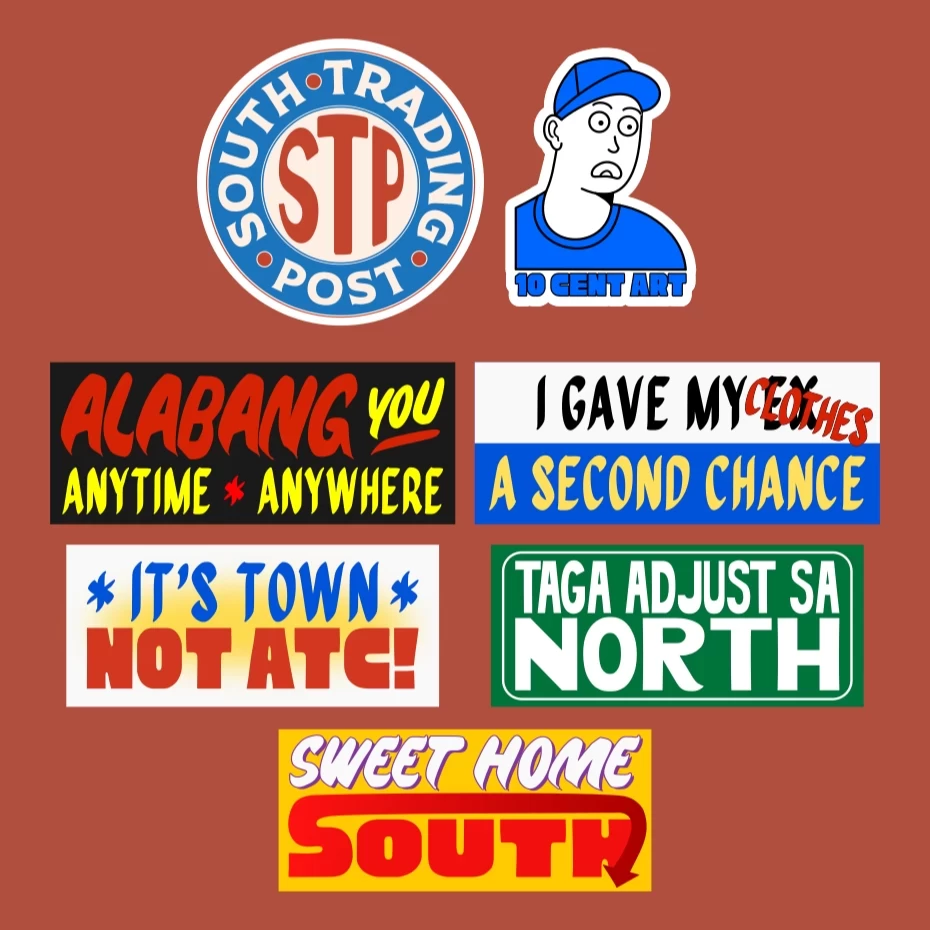 STP x 10 Cent Art South Sticker Pack | South Trading Post