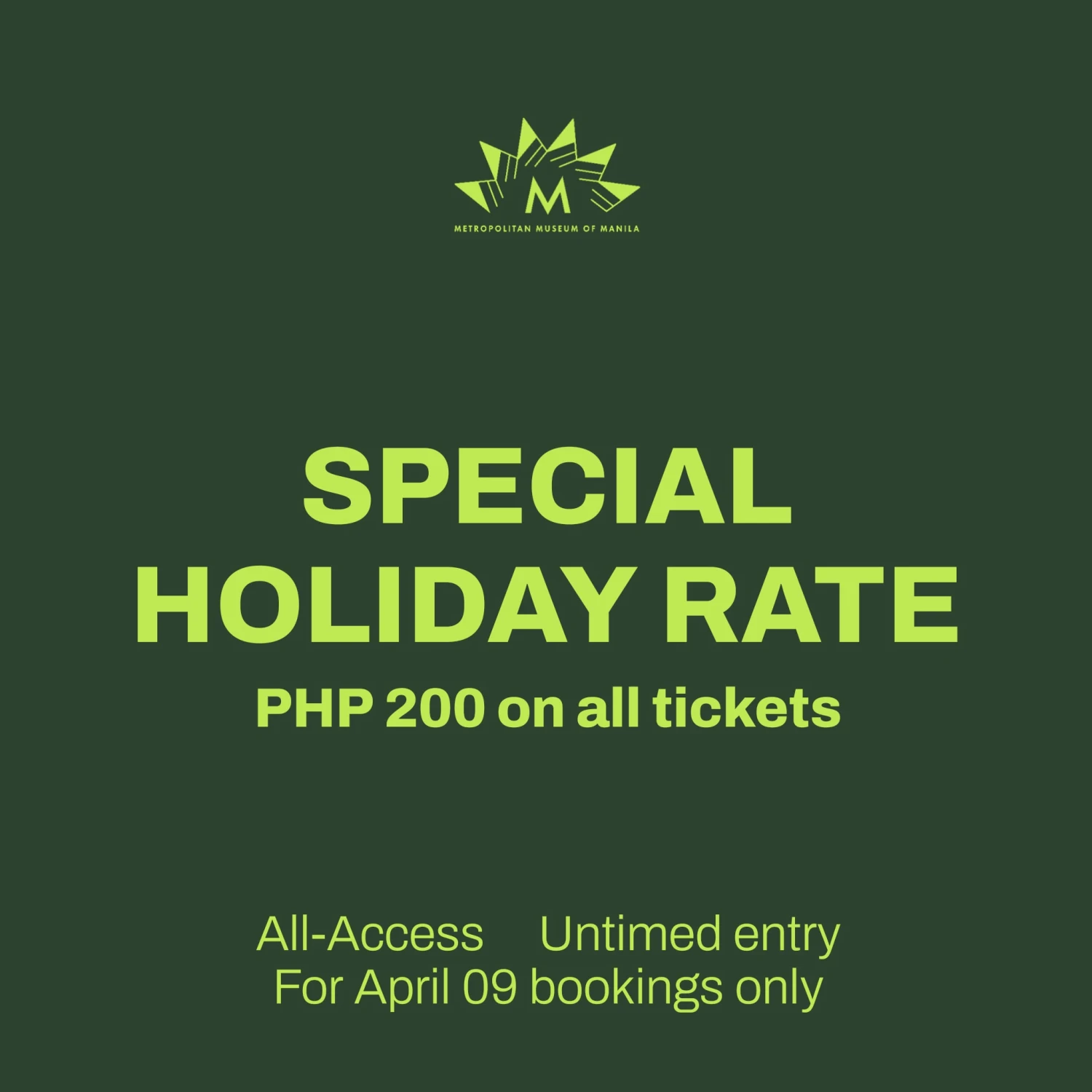 TICKETS | Metropolitan Museum of Manila